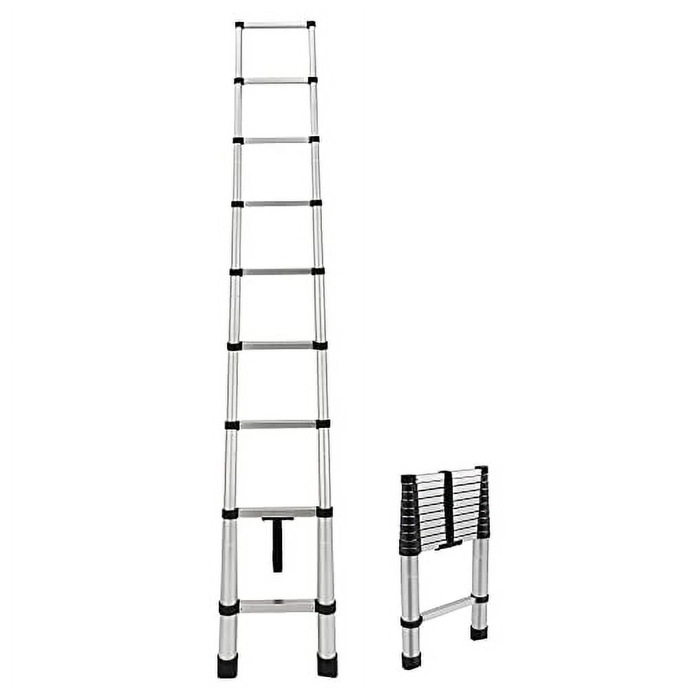 RecPro RV Aluminum Telescoping Ladder | Collapsible Extension Ladder ...