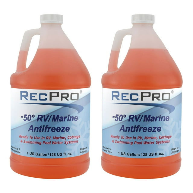 RecPro RV Antifreeze Concentrate Fluid for Winterizing Vehicles (2 Pack ...