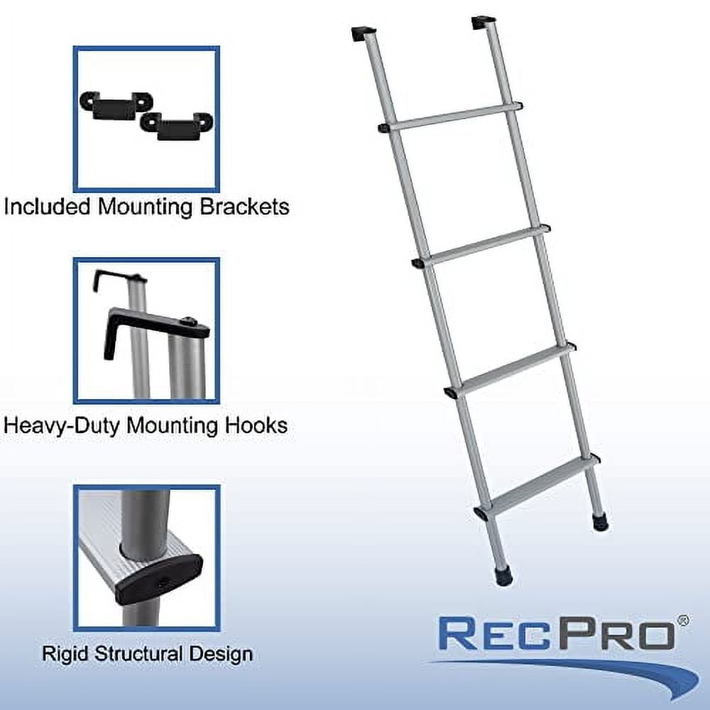 Echelle Bunk Bed Roulotte RV Bunk Ladder 60" | Aluminum (Black, No ...