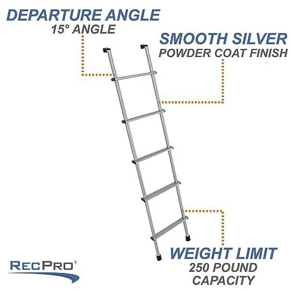 RecPro RV Bunk Ladder 66" | Black or Silver Color Options | Mounting ...