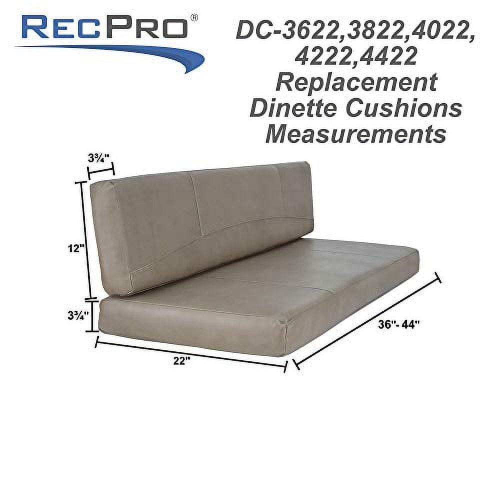 RecPro RV Dinette Booth Cushions with Memory Foam Camper Trailer Bed ...
