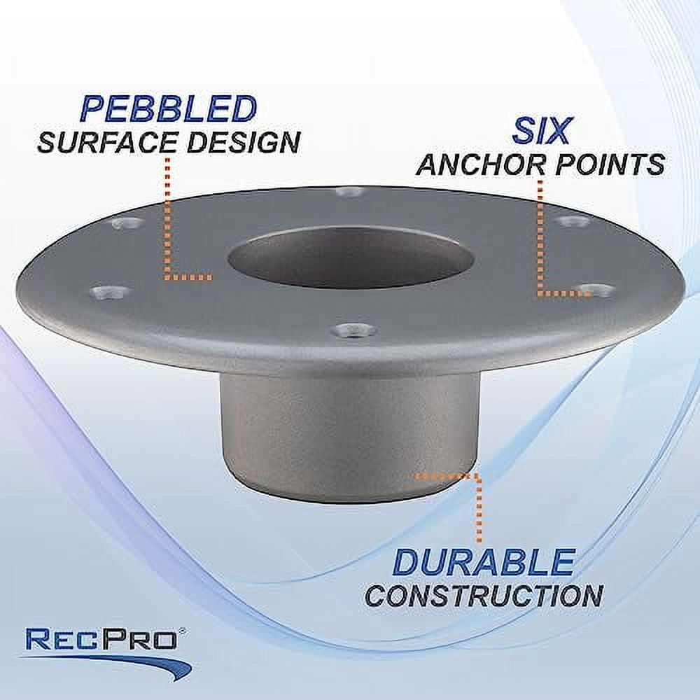 RecPro RV Dinette Bracket | Table Leg | Silver Flush/Recessed Floor ...