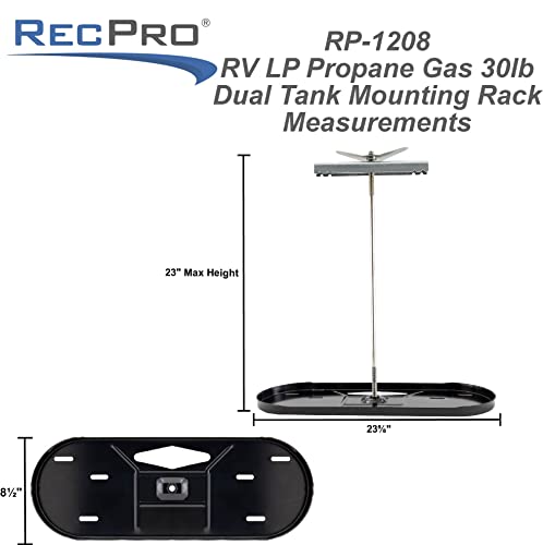 RecPro RV Dual Propane Tank Mounting Rack | 20lb or 30lb Tank Options ...