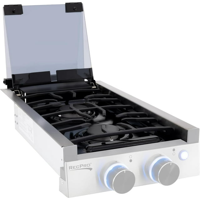 RecPro RV Glass Top for Two Burner Cooktop | Replacement and Greystone ...