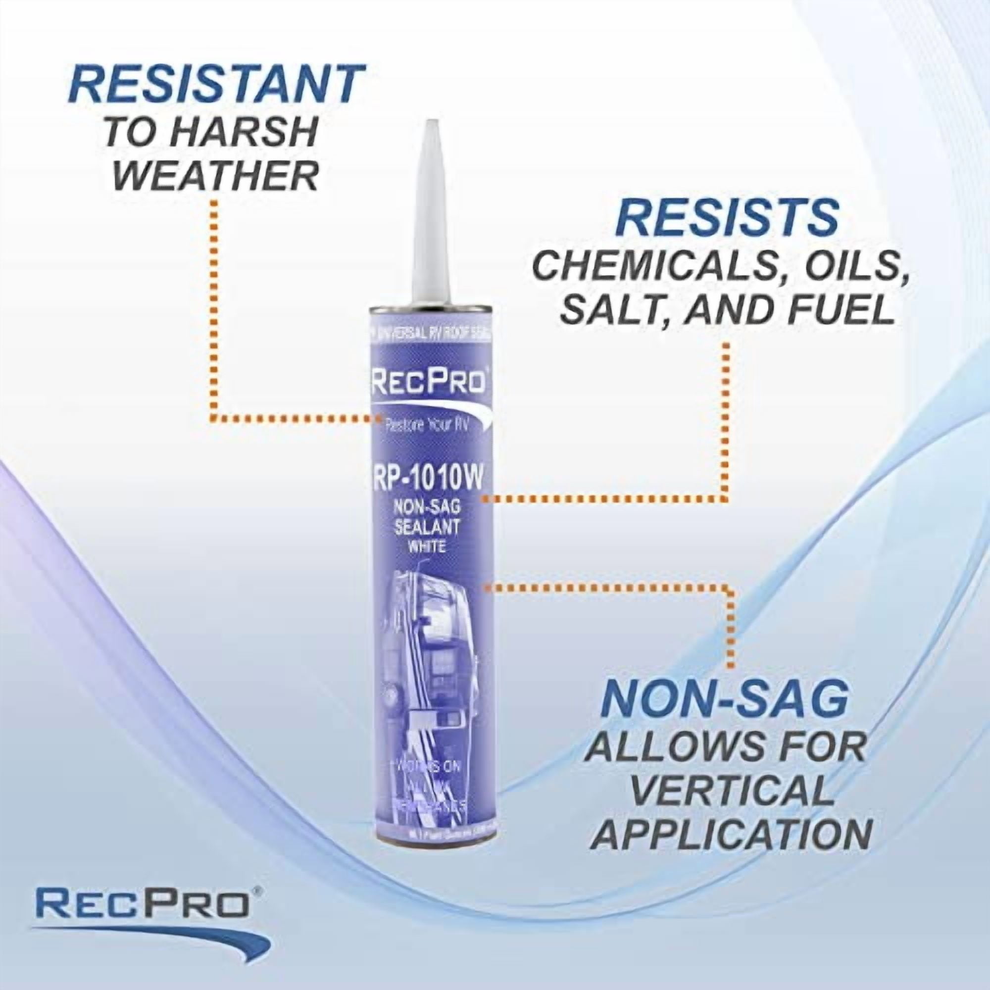 RecPro RV Non-Sag Lap Sealant | Butyl Rubber | 1 Year Shelf Life | Made ...