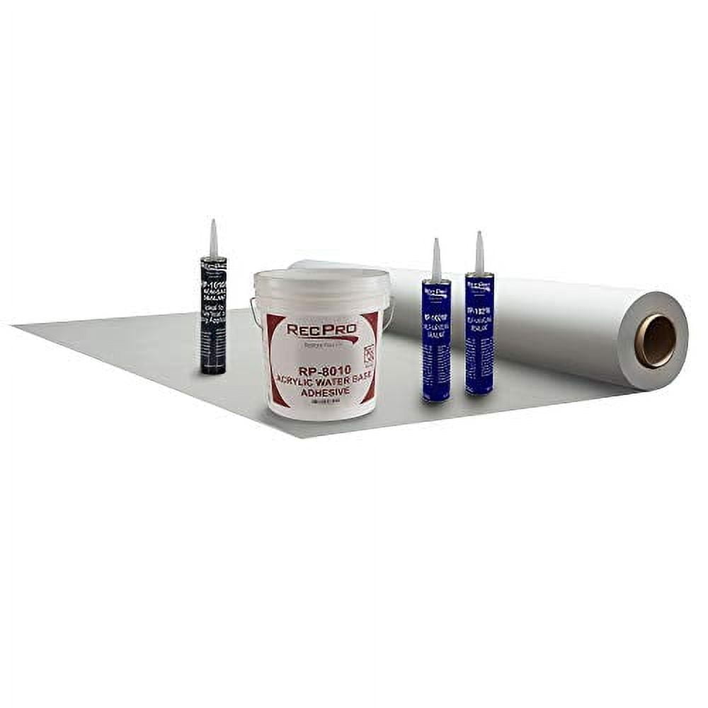 RecPro RV PVC Slide Out Rubber Roof Kit | 4' Wide | Roof Repair | UV ...