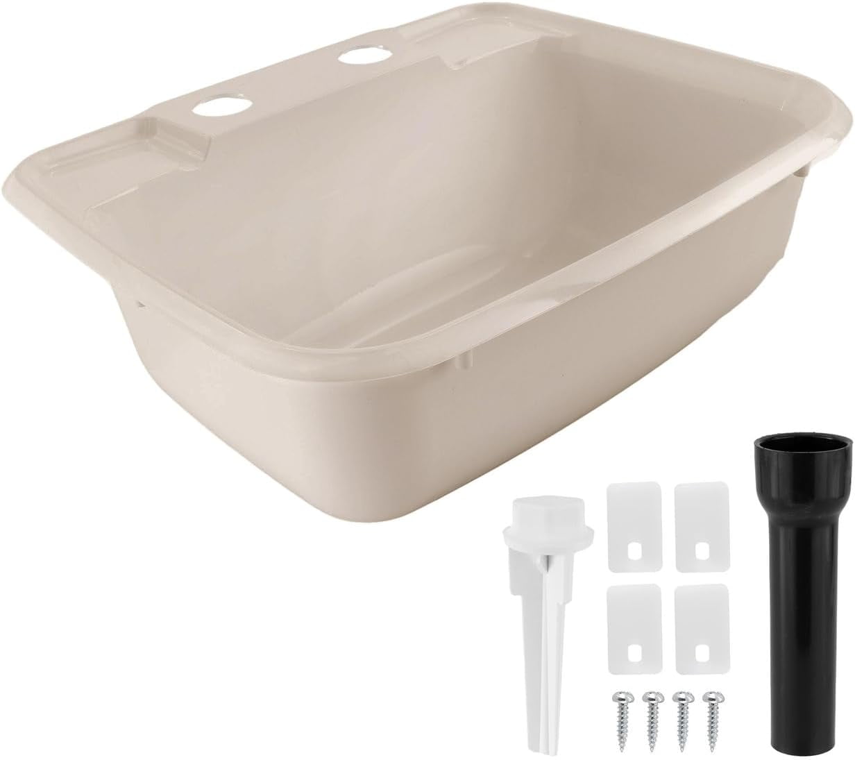 RecPro Rectangle RV Bathroom Sink | Single Bowl Lavatory Sink | Camper ...