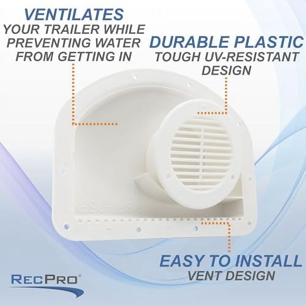 RecPro Trailer Exterior Vent Cowl | Driver's Side Front | Curb Side ...