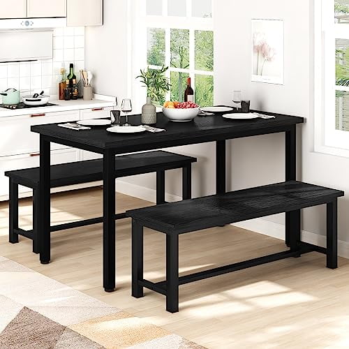 Recaceik Dining Benches, 39 Inch Table Benches, Pair of 2 Benches for ...