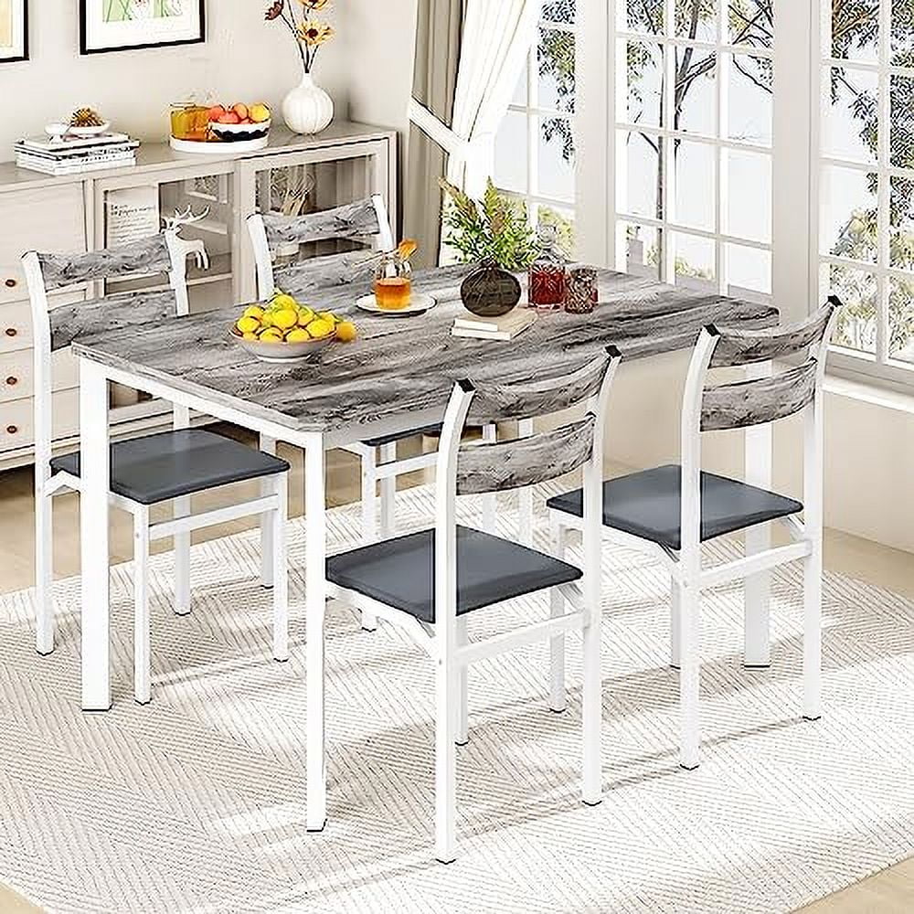 Recaceik Dining Table Set for 4, Modern Dining Room Table Set with 4 ...