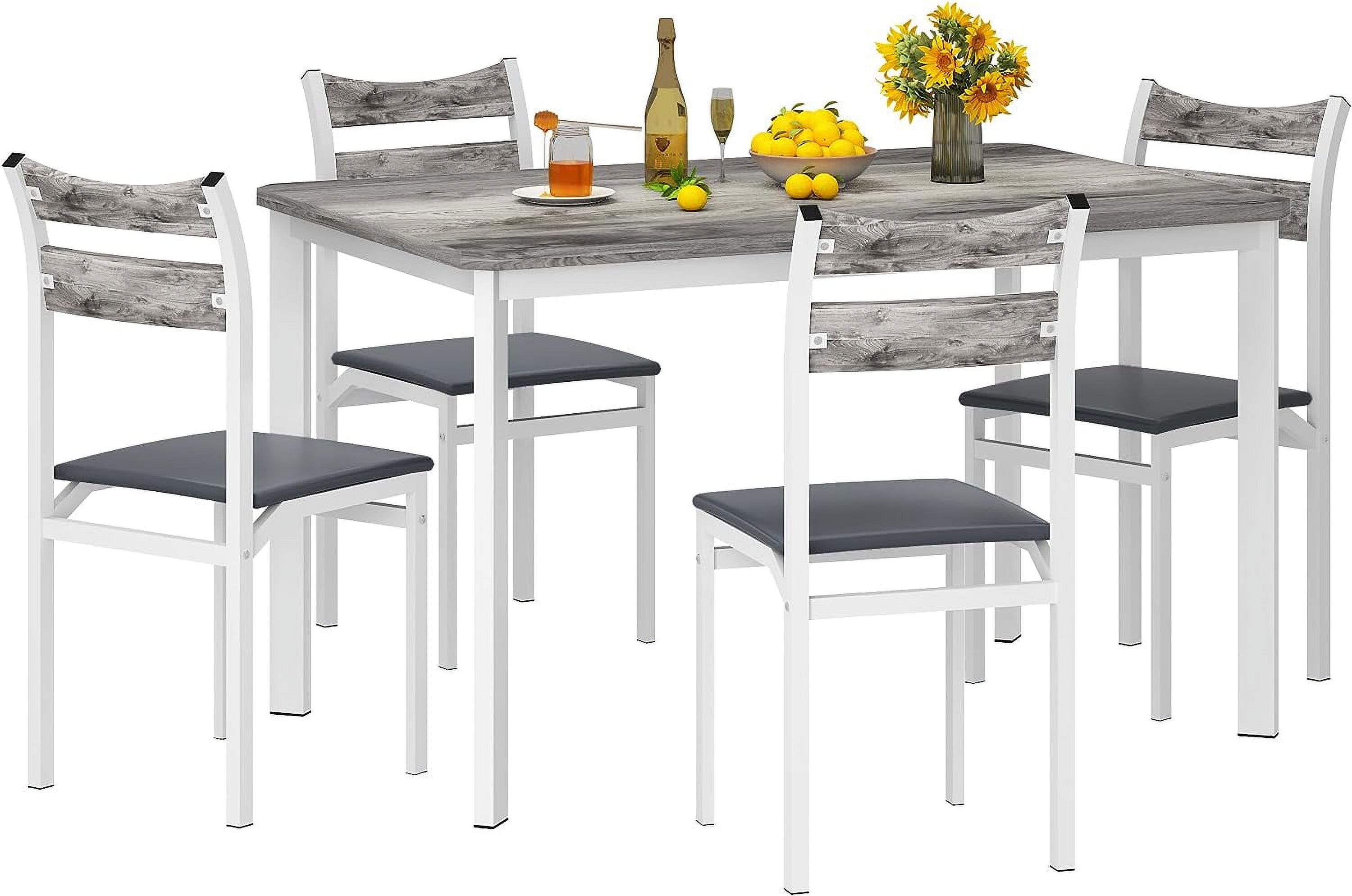 Recaceik Dining Table Set for 4, Modern Dining Room Table Set with 4 ...