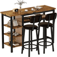 Cvortll Modern Bar Table and Stools for 2, Kitchen Counter Height ...