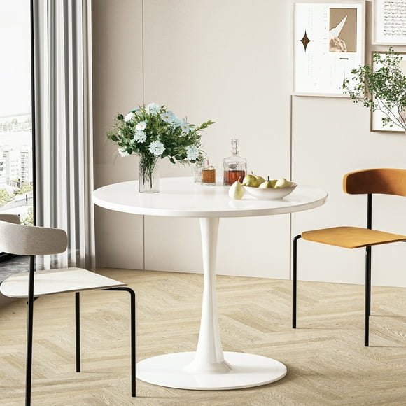 Modern White Round Table