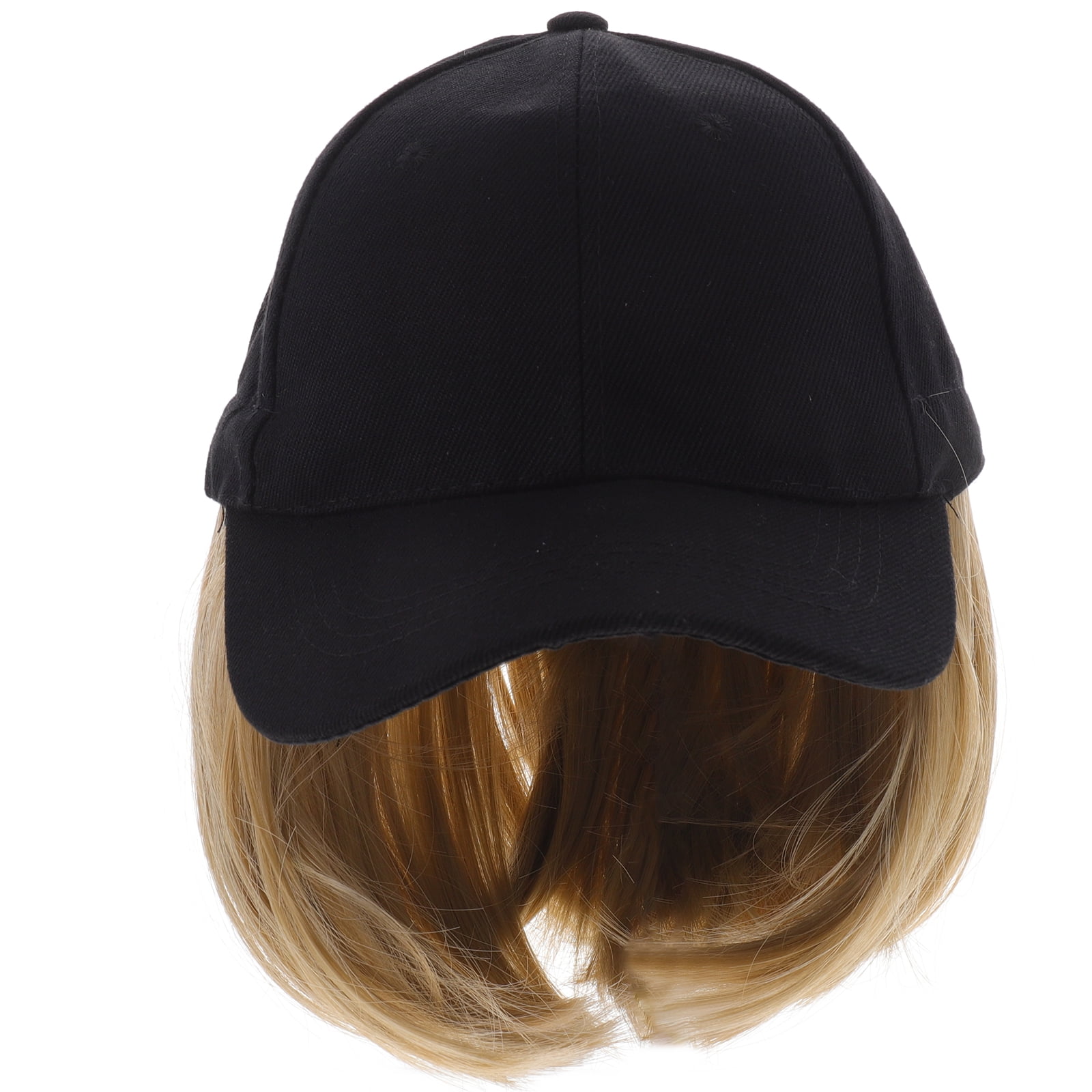 Recardis Wig Hat Short Straight Wig Hat Baseball Cap with Hair ...