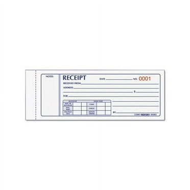 Rediform, RED8L808, 3-part Carbonless Money Receipt Book, 1 Each ...