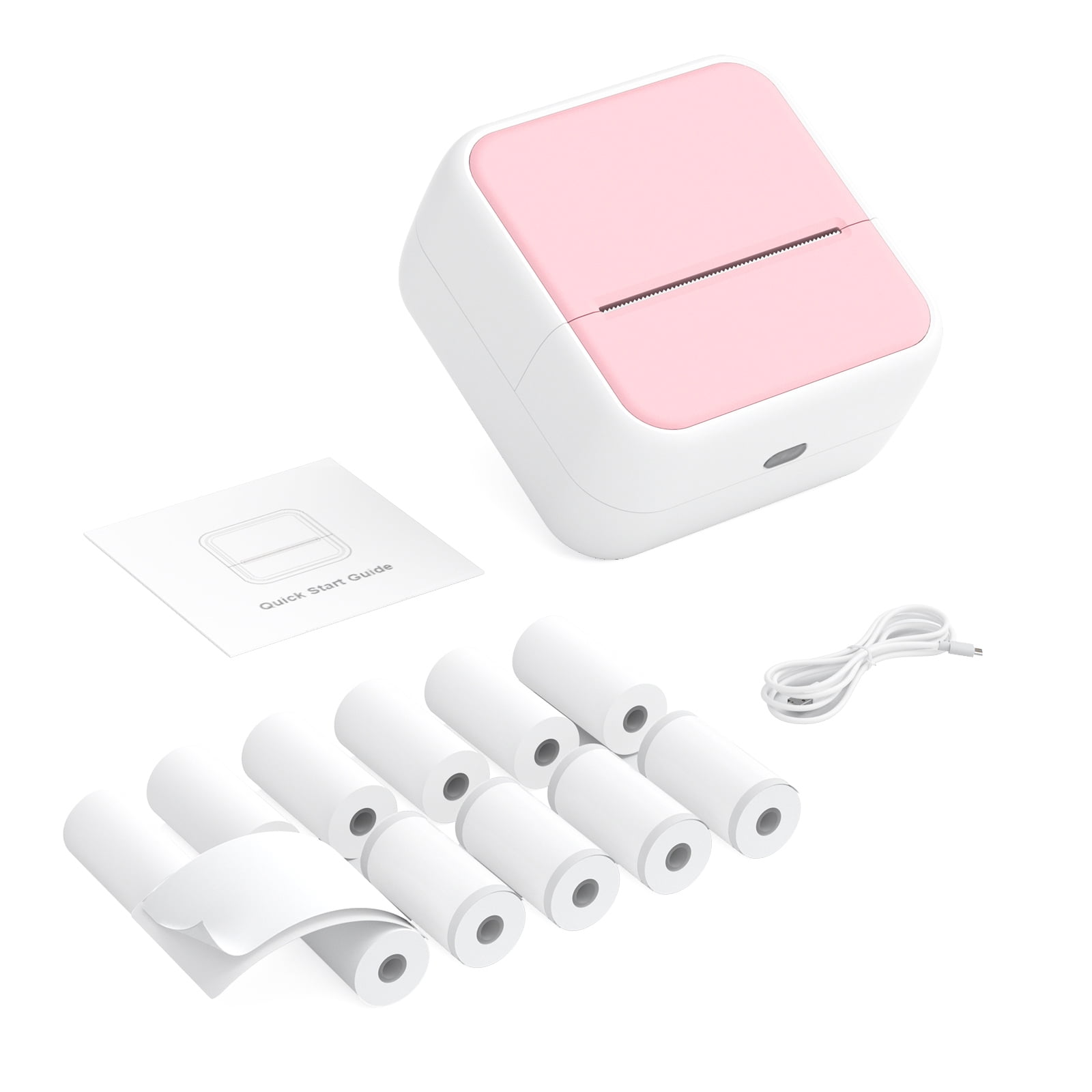 Receipt Mini Pocket Printer Portable Thermal Photo Printing Label Maker ...