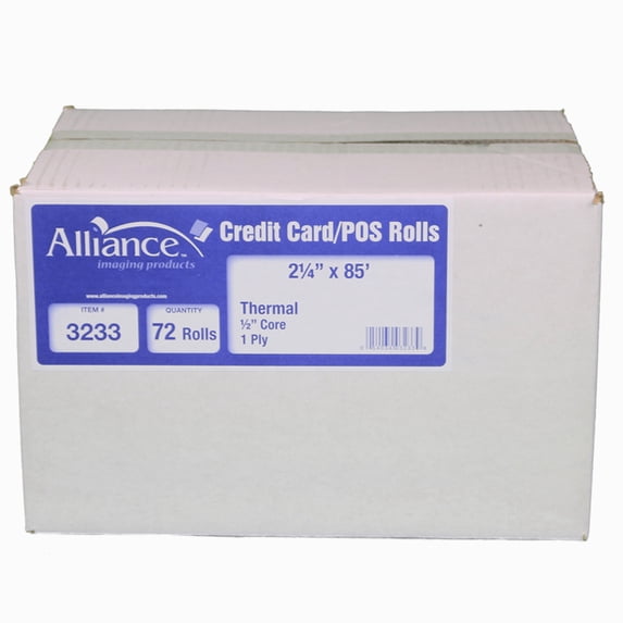 Alliance Thermal Receipt Paper Rolls, BPA Free, 2 ¼ x 85, 72 Count ...