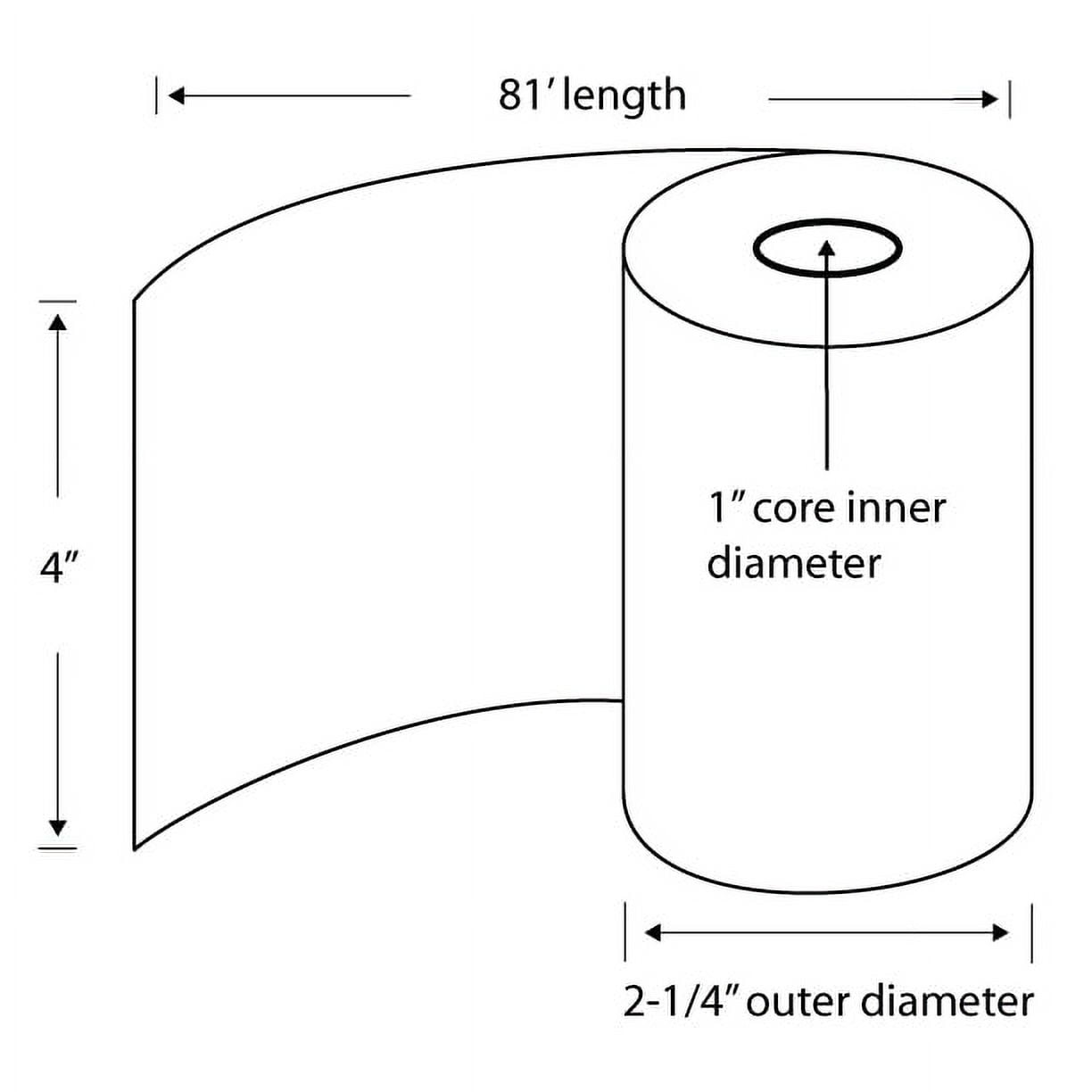 Receipt Paper Rolls 4 x 81 Alliance Thermal, 48G Heavyweight | 3/4 ...