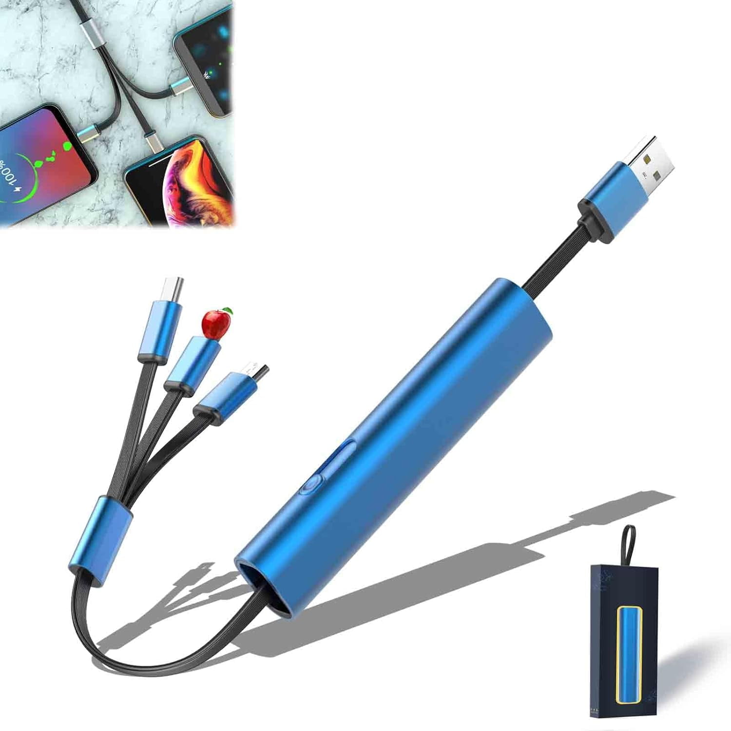 Receiptm 3-in-1 Fast Charging Cable, Receiptm 3 in One Charger, Multi ...