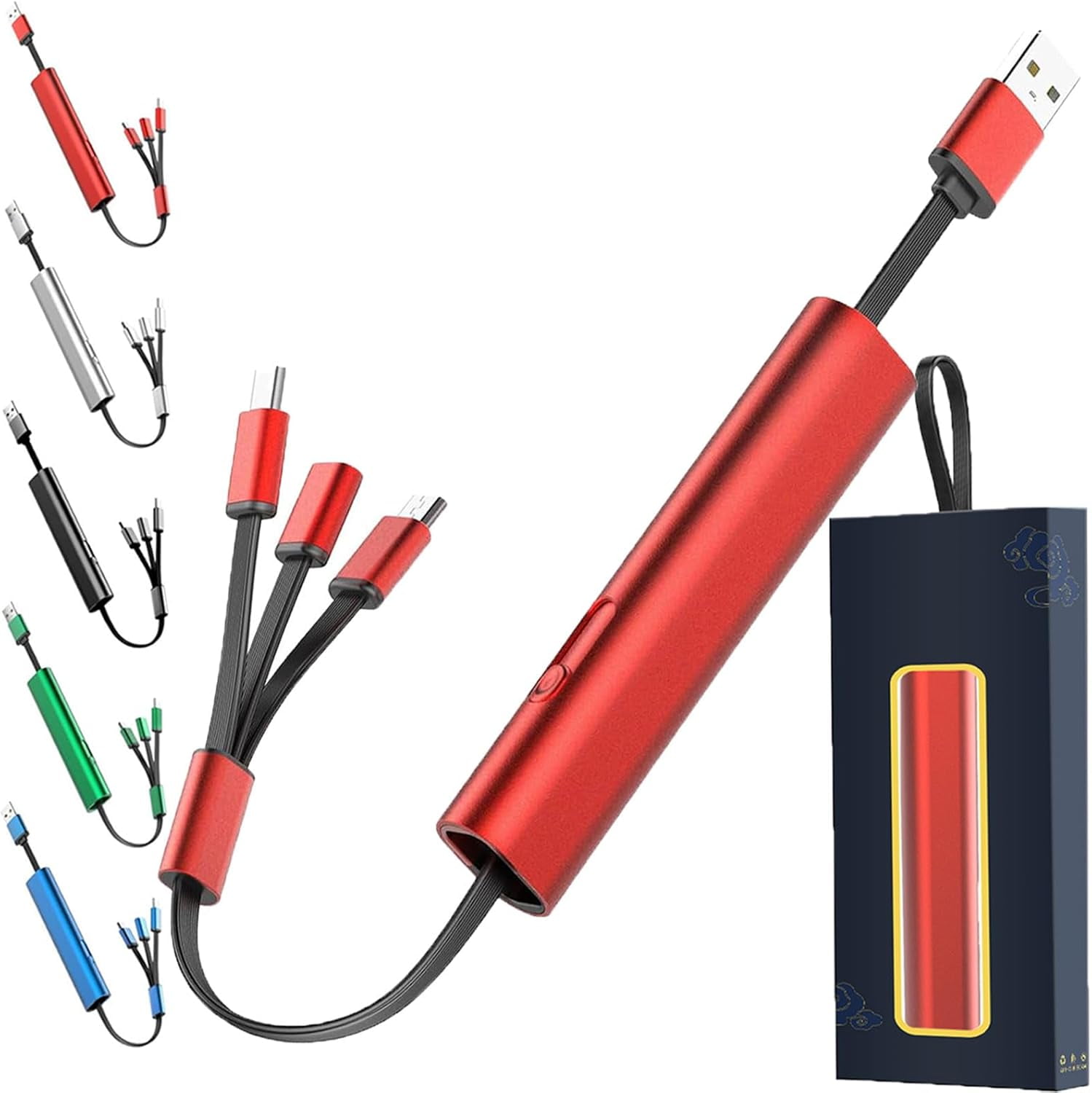 Receiptm 3-in-1 Fast Charging Cable, Receiptm 3 in One Charger ...