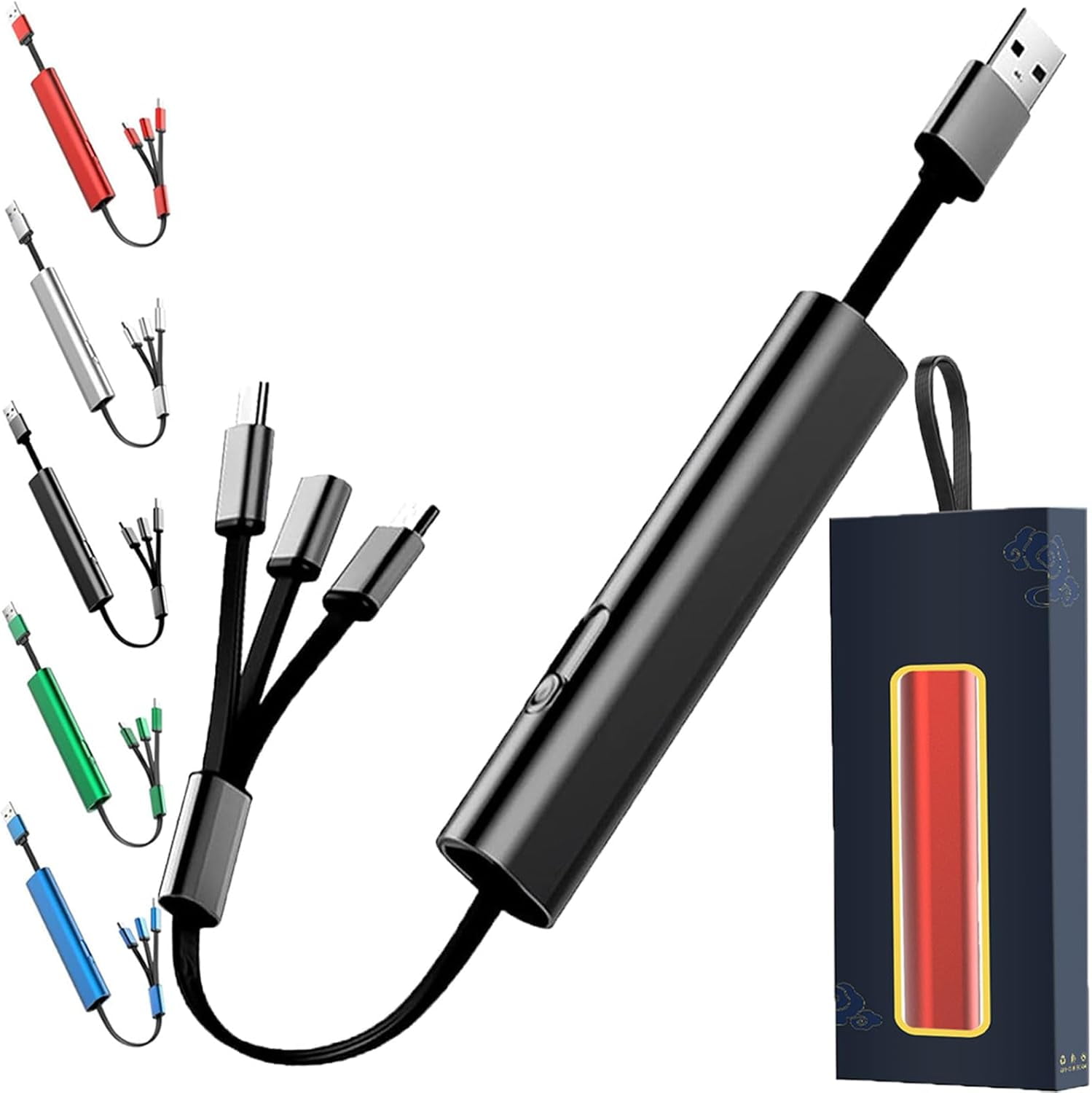 Receiptm 3-in-1 Fast Charging Cable, Receiptm 3 in One Charger ...