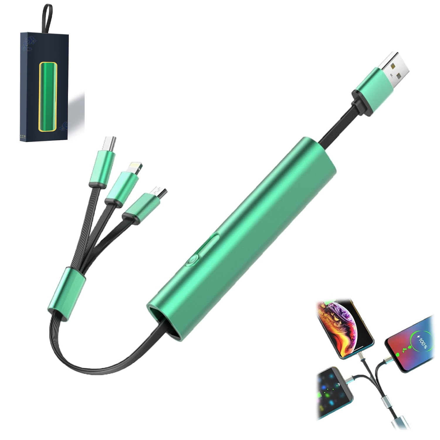 Receiptm 3-in-1 Fast Charging Cable, Receiptm Multi Head Charging Cabl ...