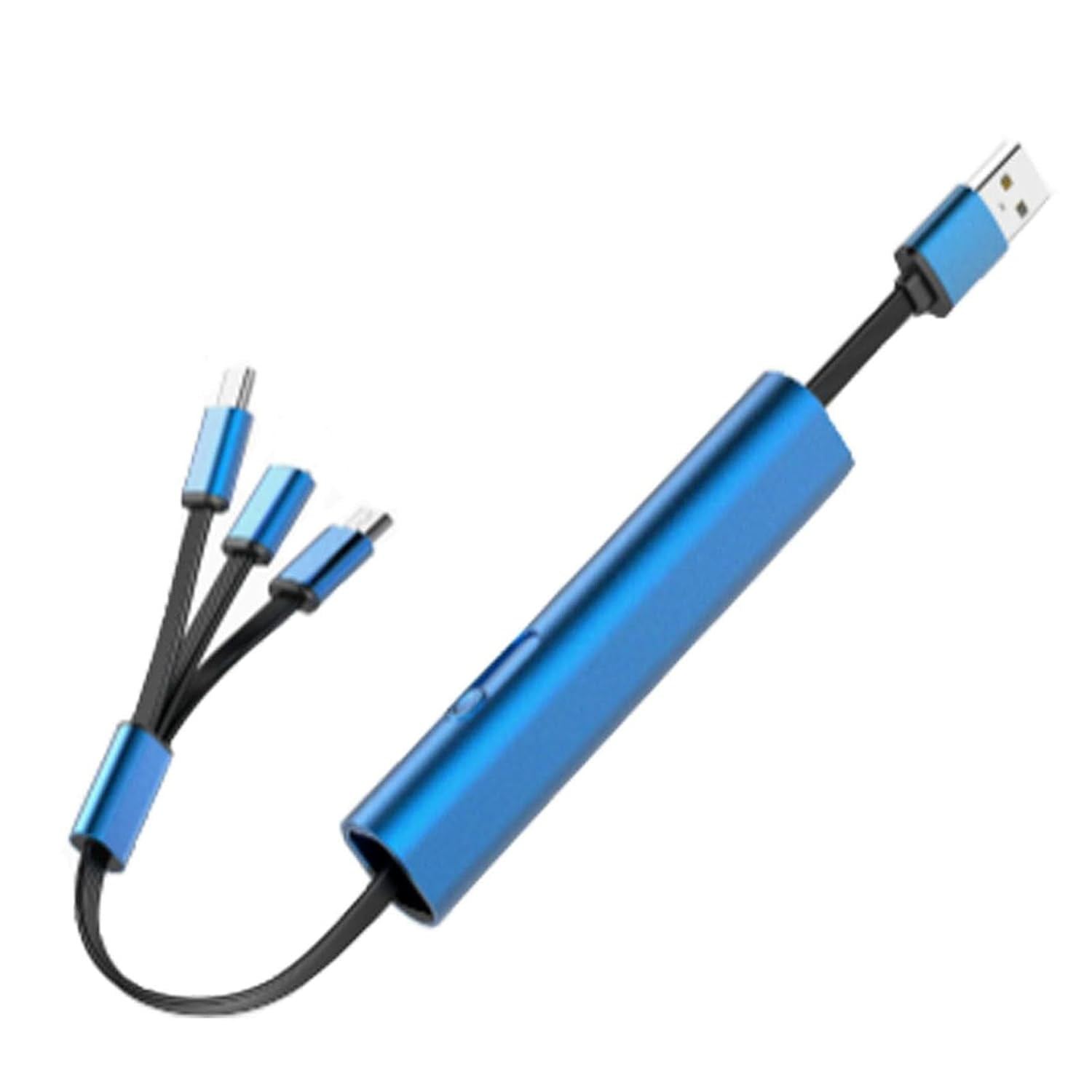 Receiptm 3-in-1 Fast Charging Cable, Retractable Charger 3 in 1 USB ...