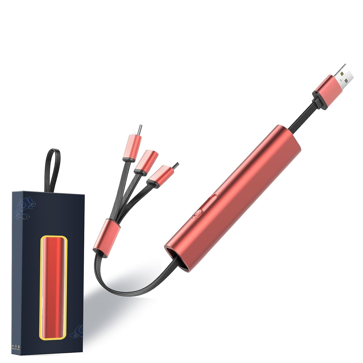 Receiptm 3-in-1 Fast Charging Cable, Retractable USB Charging Cable ...