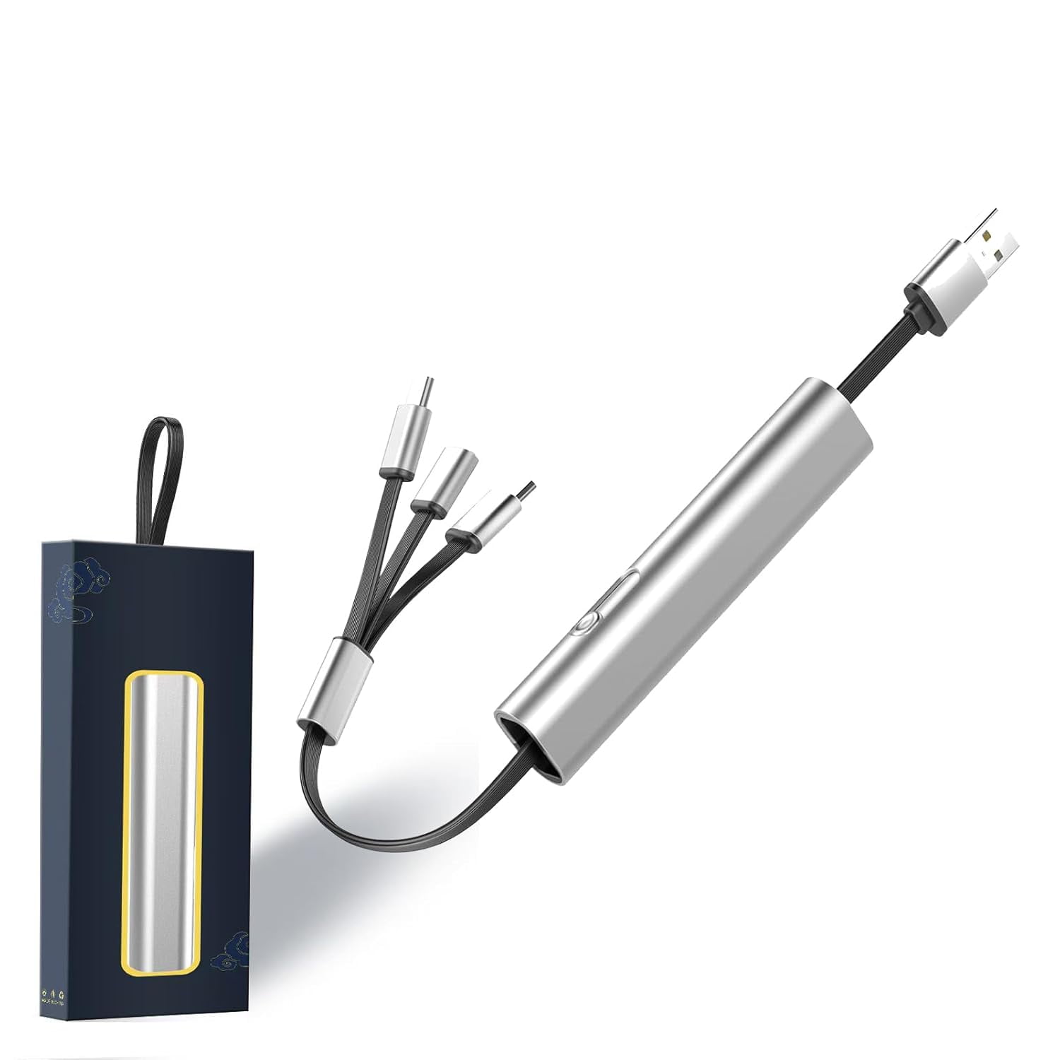 Receiptm 3-in-1 Fast Charging Cable, Retractable USB Charging Cable ...