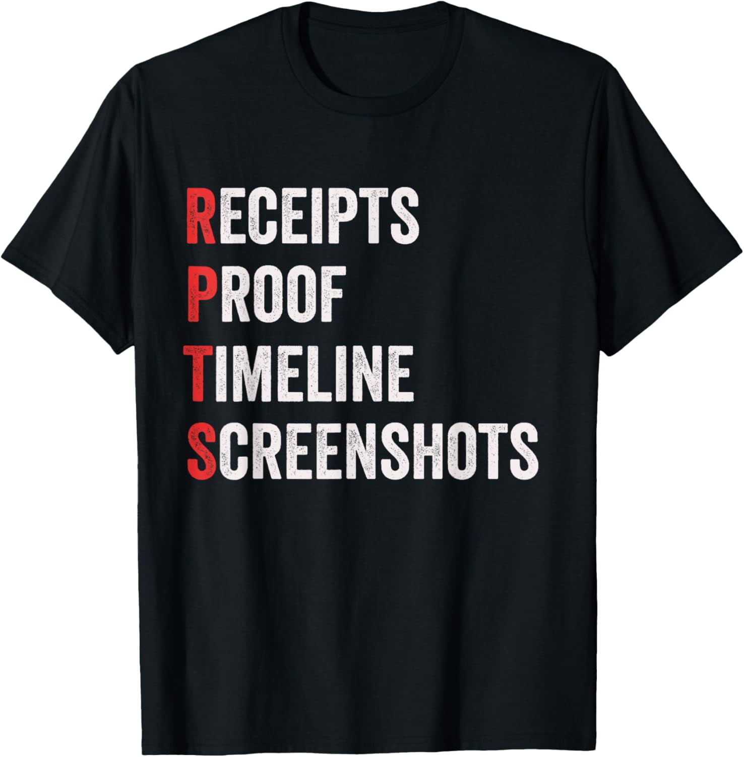 Receipts Proof Timeline Screenshots funny T-Shirt - Walmart.com