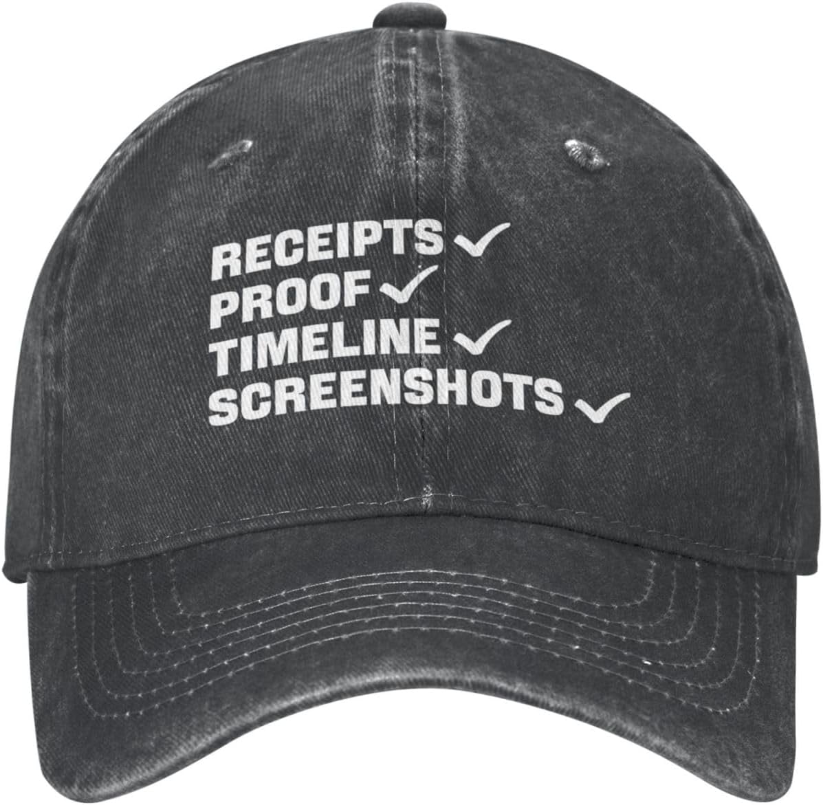 Receipts Proofs Timeline Screenshots Funny Hats for Men Receipts Proofs ...