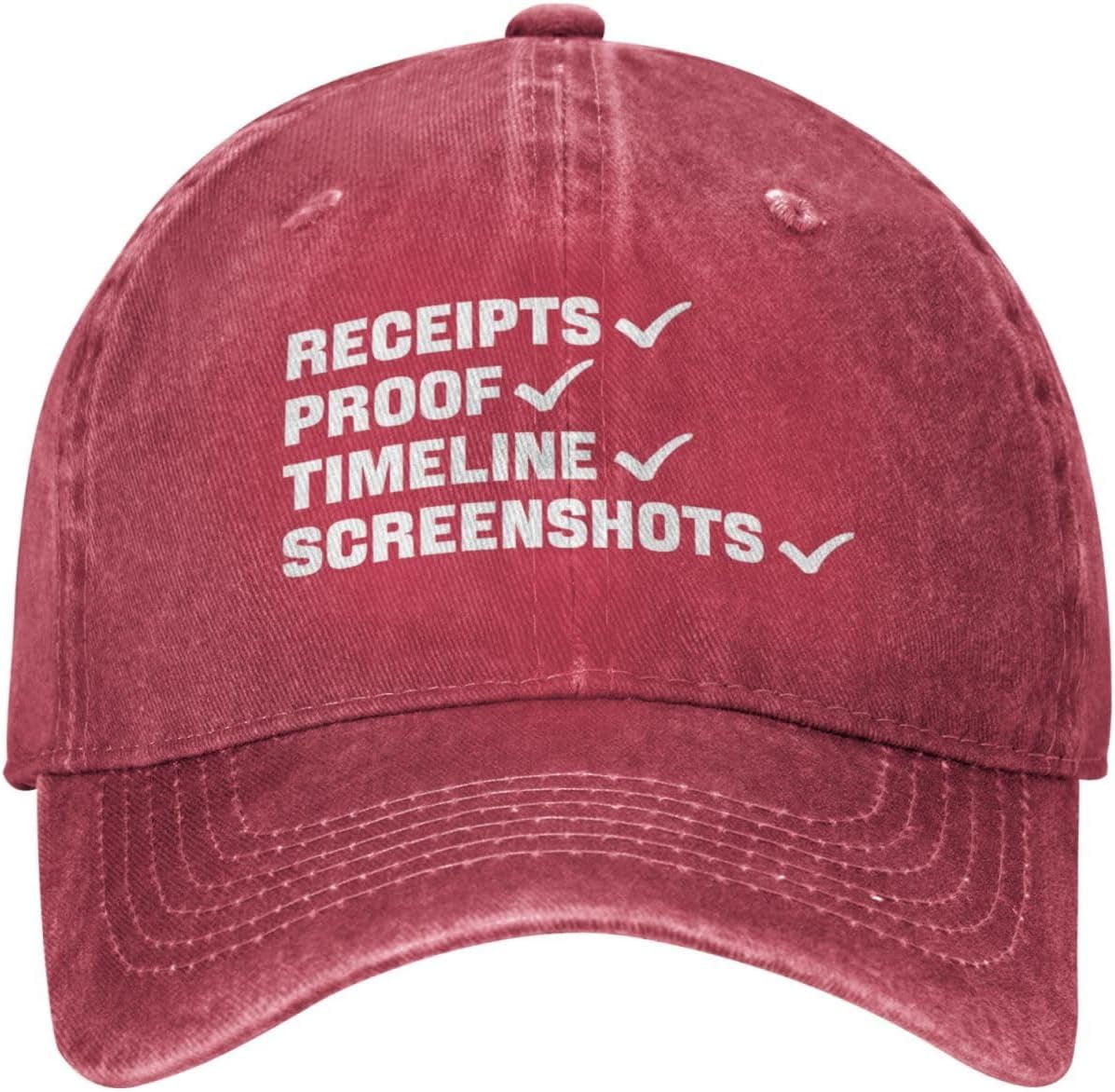 Receipts Proofs Timeline Screenshots Funny Hats for Men Receipts Proofs Timeline Screenshots ...