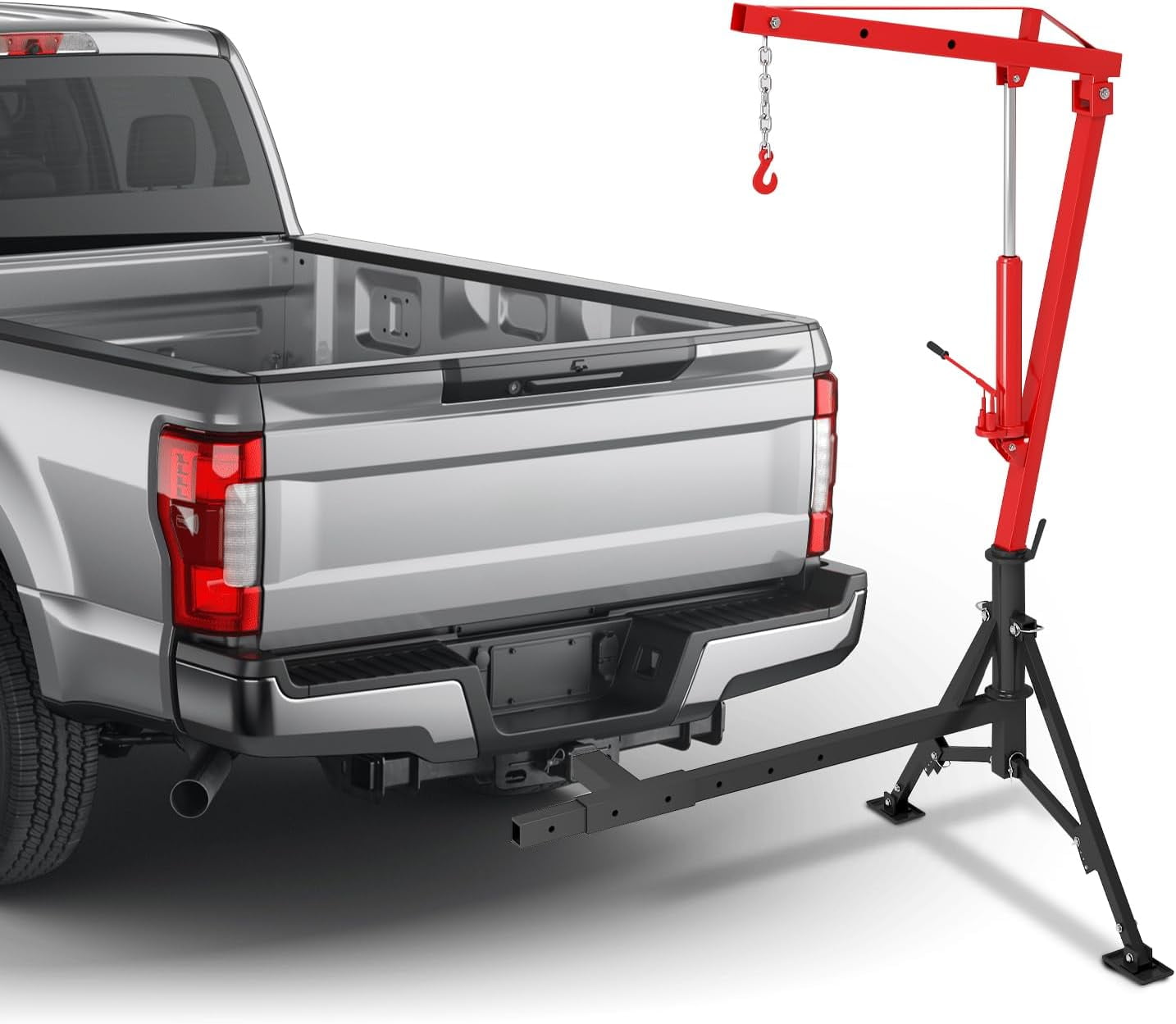Receiver Hitch Mounted Hydraulic Pickup Truck Crane, 1000 lbs Capacity ...