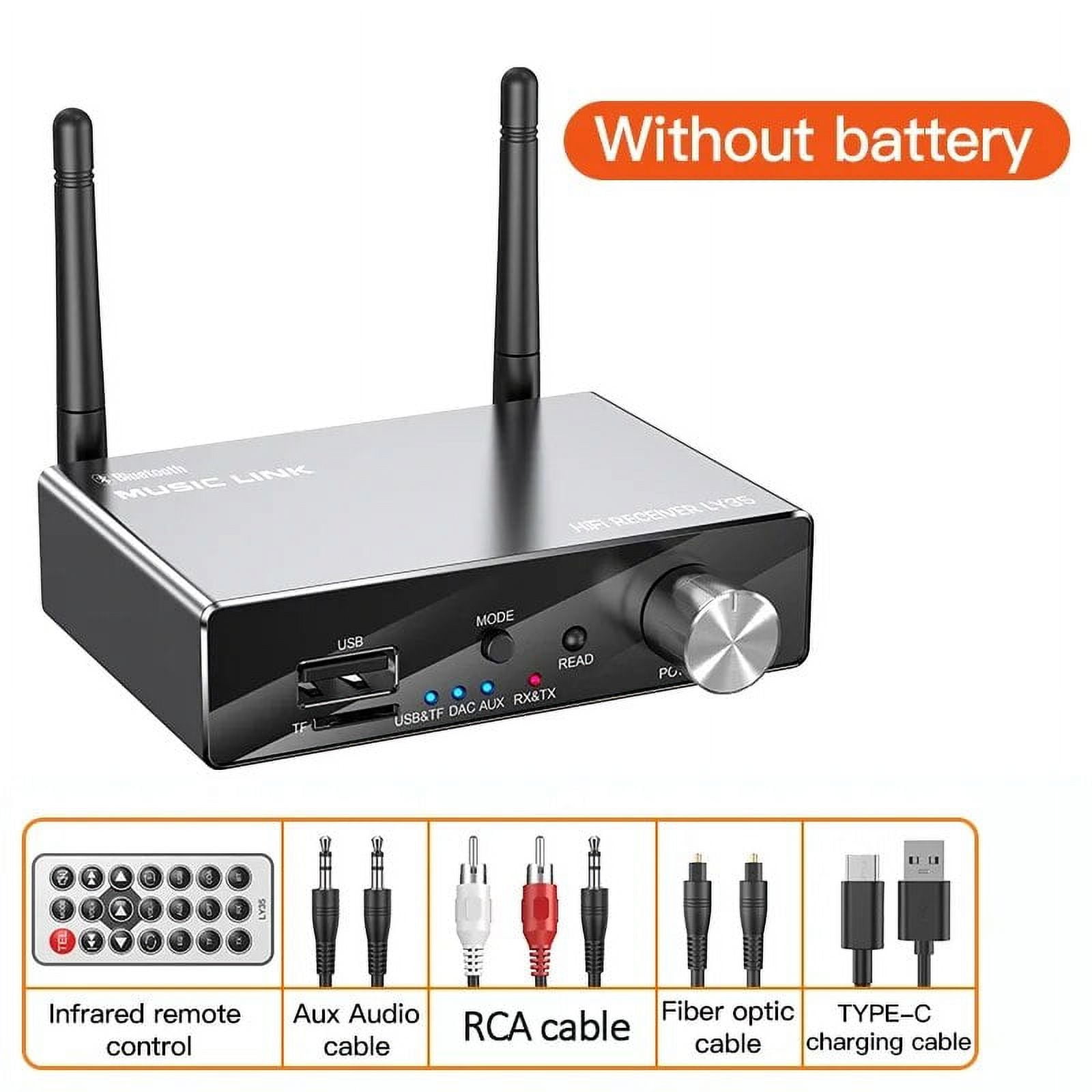 Receiver Transmitter Bluetooth 5.3 Stereo Low Latency AUX 3.5mm Jack Optical Wireless Music ...