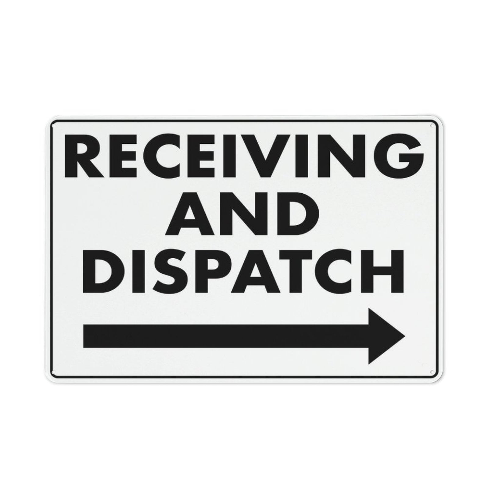Receiving And Dispatch Right Arrow Sign Warning Sticker-Security Sign ...