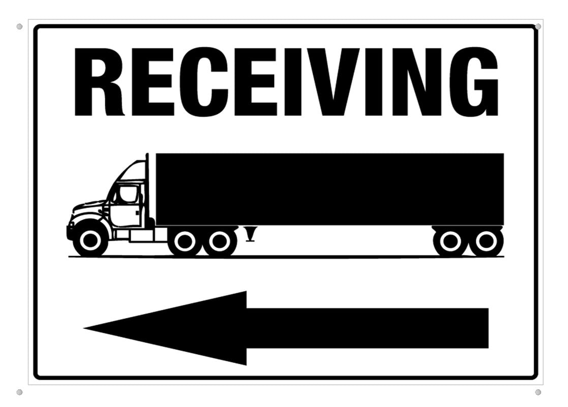Receiving Arrow Left Sign 12”X8” Metal Signs Aluminum Sign Pre-Drilled ...