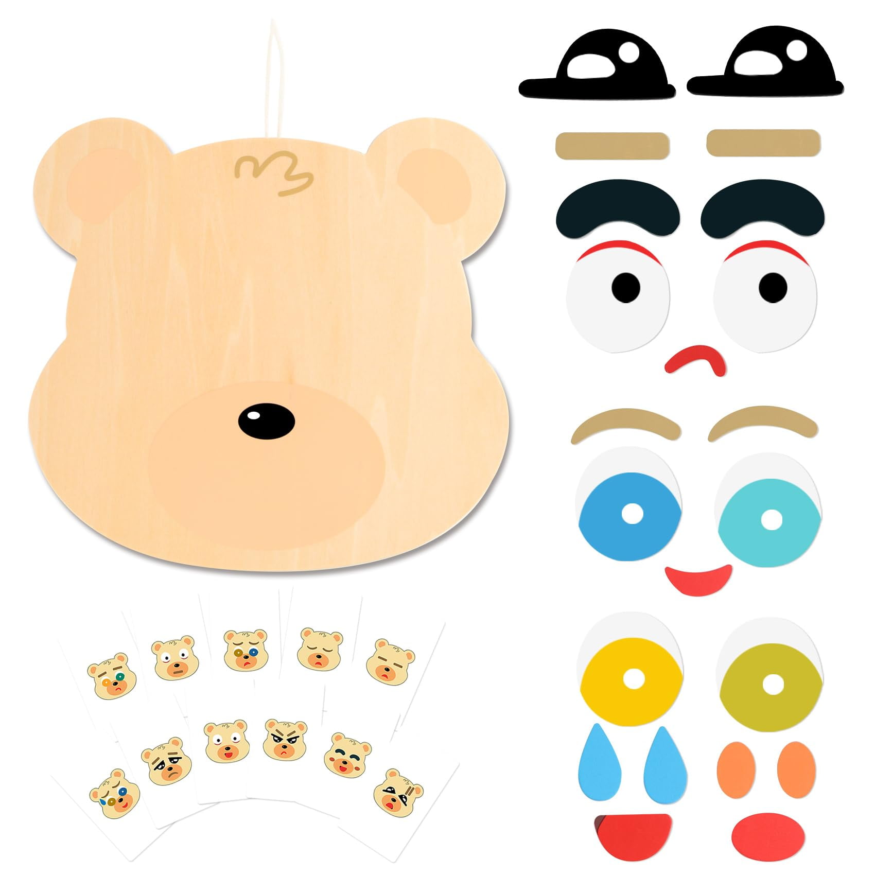 Receka Social Emotional Learning AIF4 Activities, Magnetic Wooden Face ...
