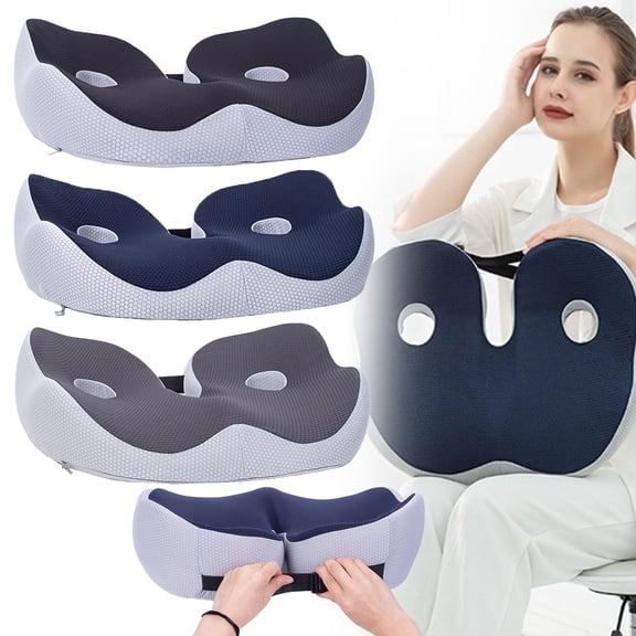 Orthopedic Memory Foam Seat Cushion for Butt, Lower Back, Hips ...