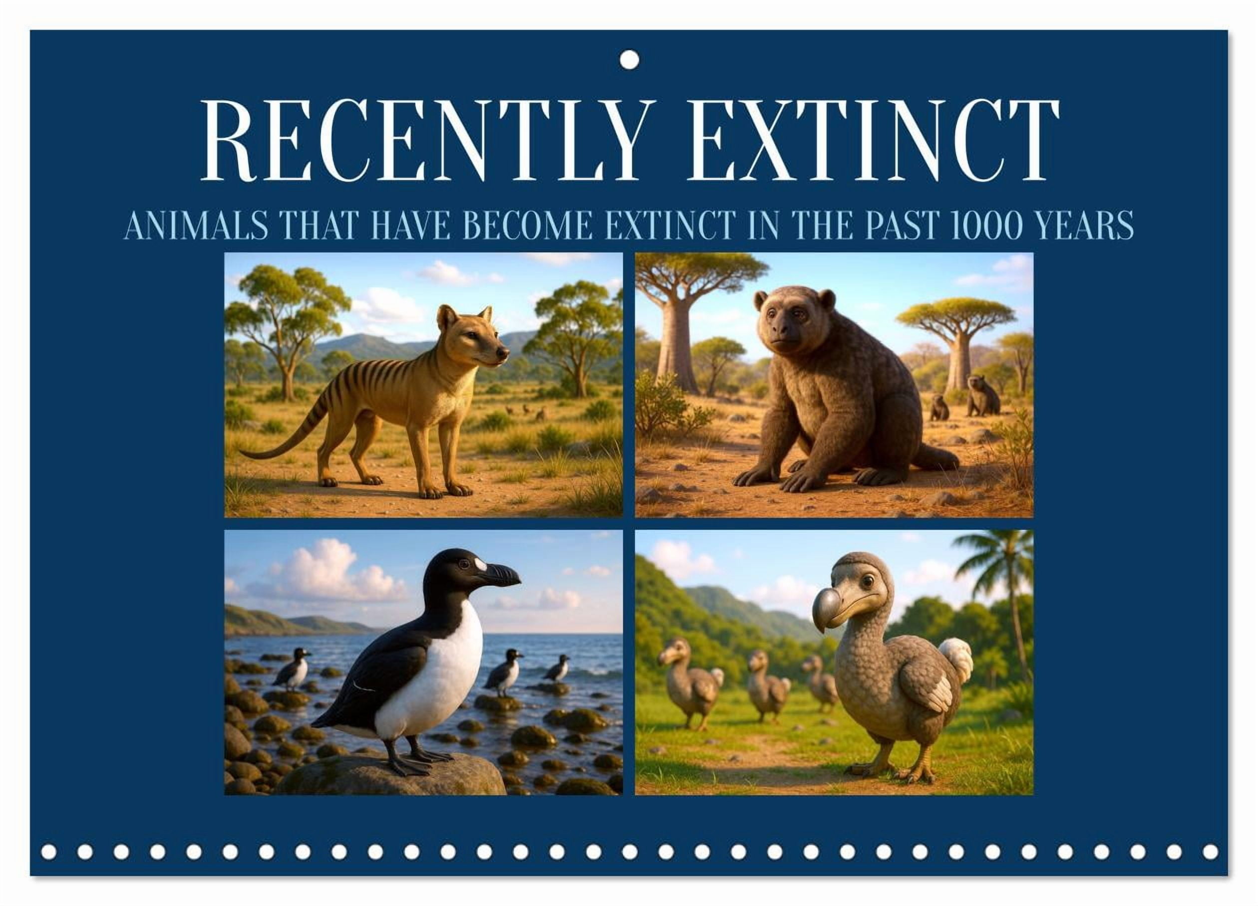 Recently Extinct (Monthly Wall Calendar 2026 11.7 x 16.5 (open ...