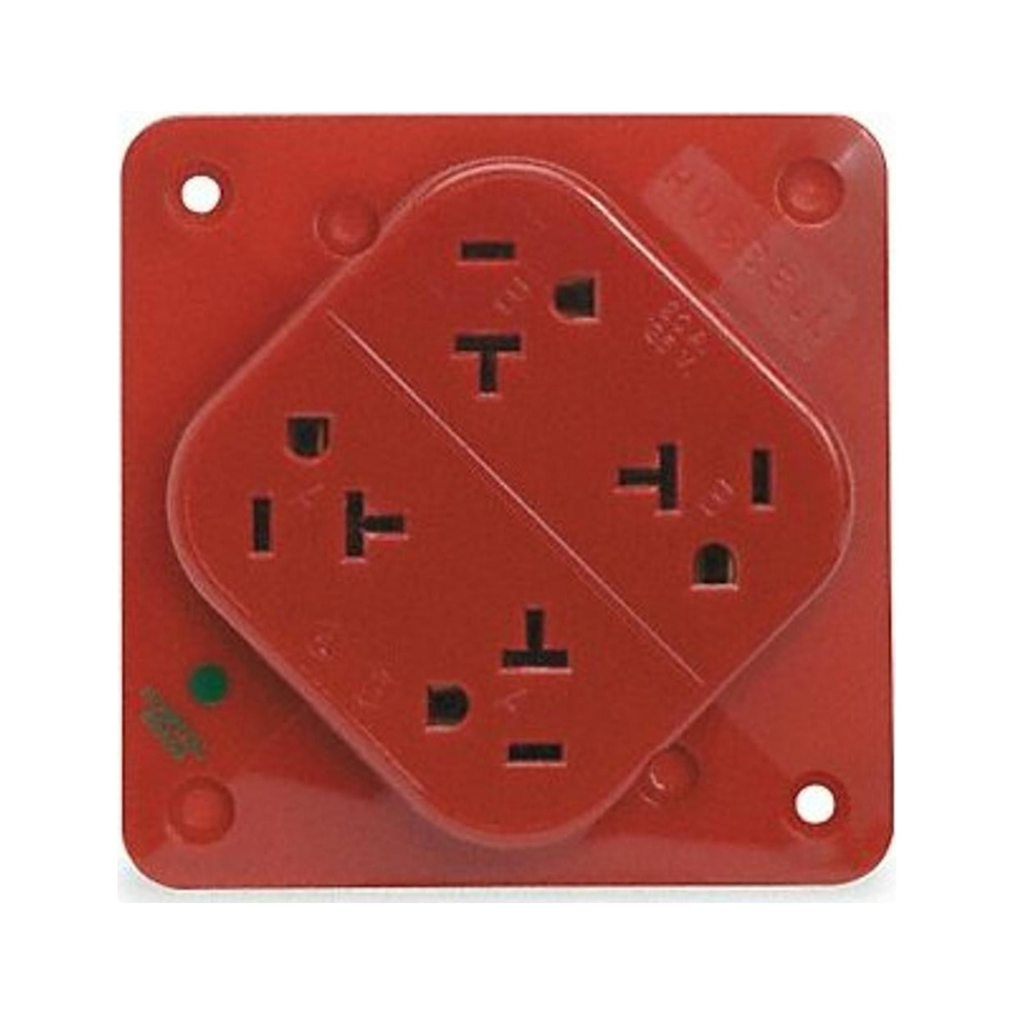 Receptacle Hospital Grade 4-Plex 20A 125V 5-20R Red - Walmart.com
