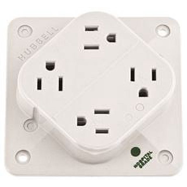 Receptacle Hospital Grade 4-Plex 20A 125V 5-20R White - Walmart.com