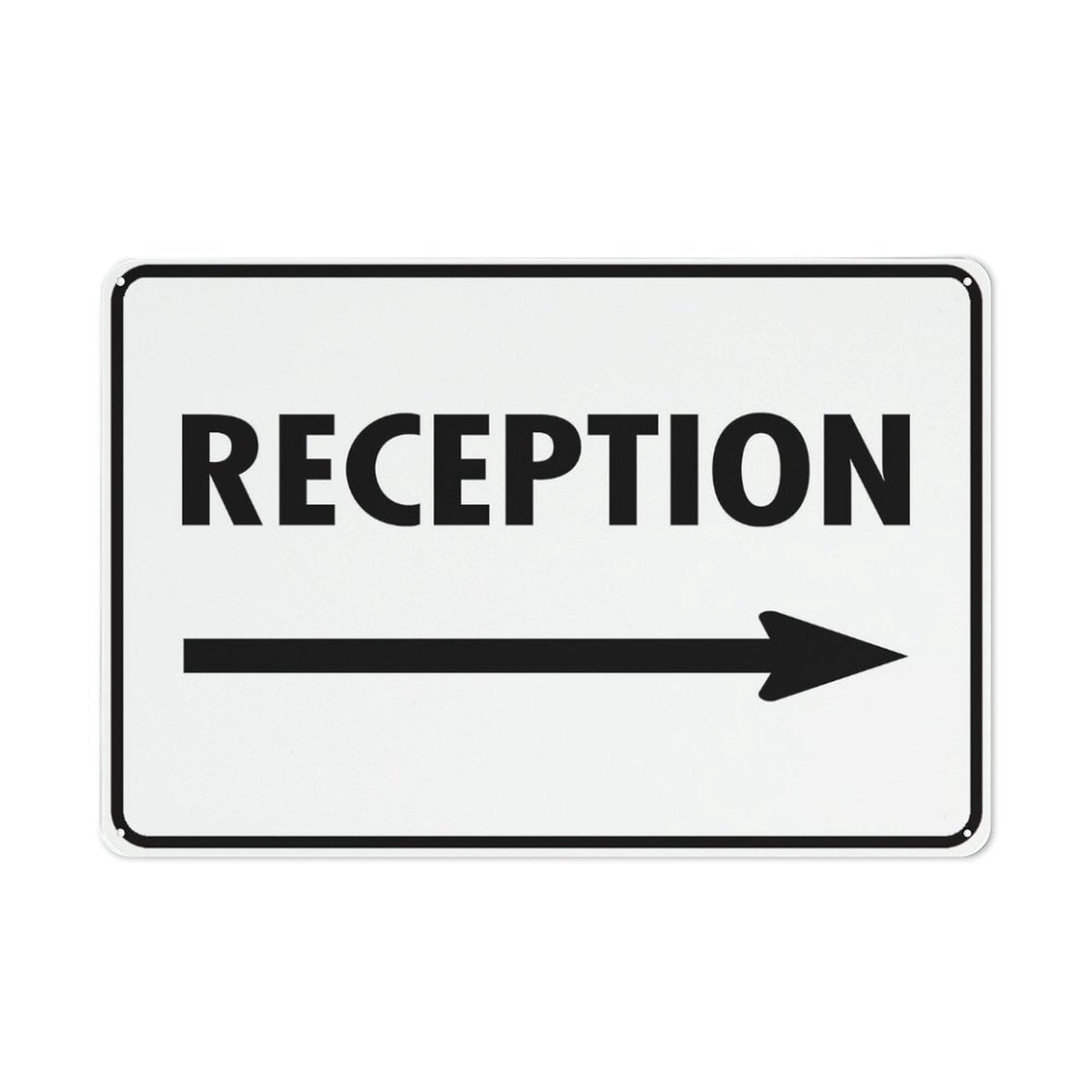 Reception (Arrow Right) Sign 12X8 Inch Aluminum Uv Ink Printed For ...