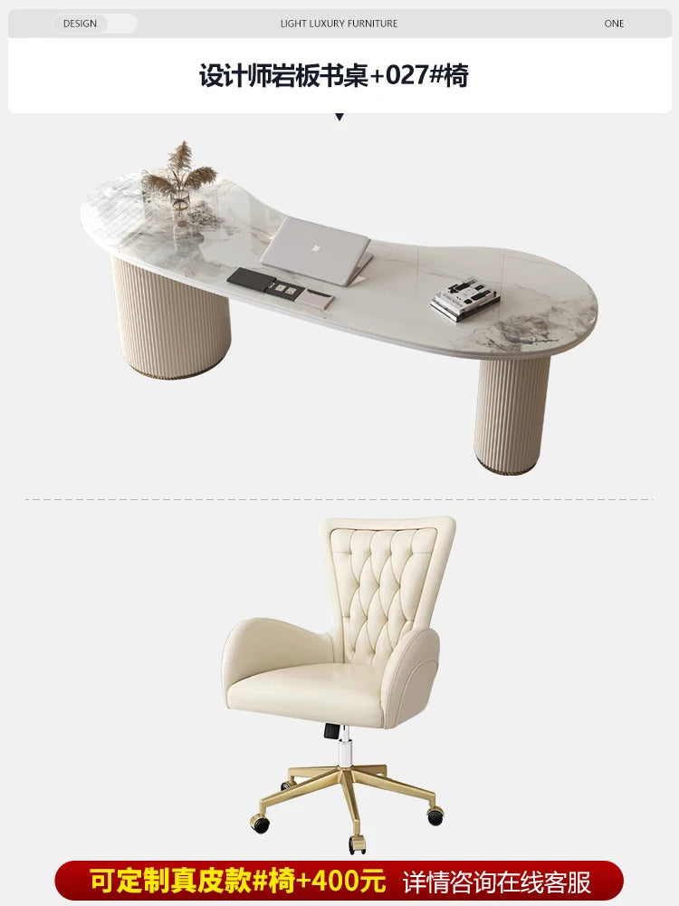 Reception Executive Office Desk Modern Writing Gaming White Computer ...