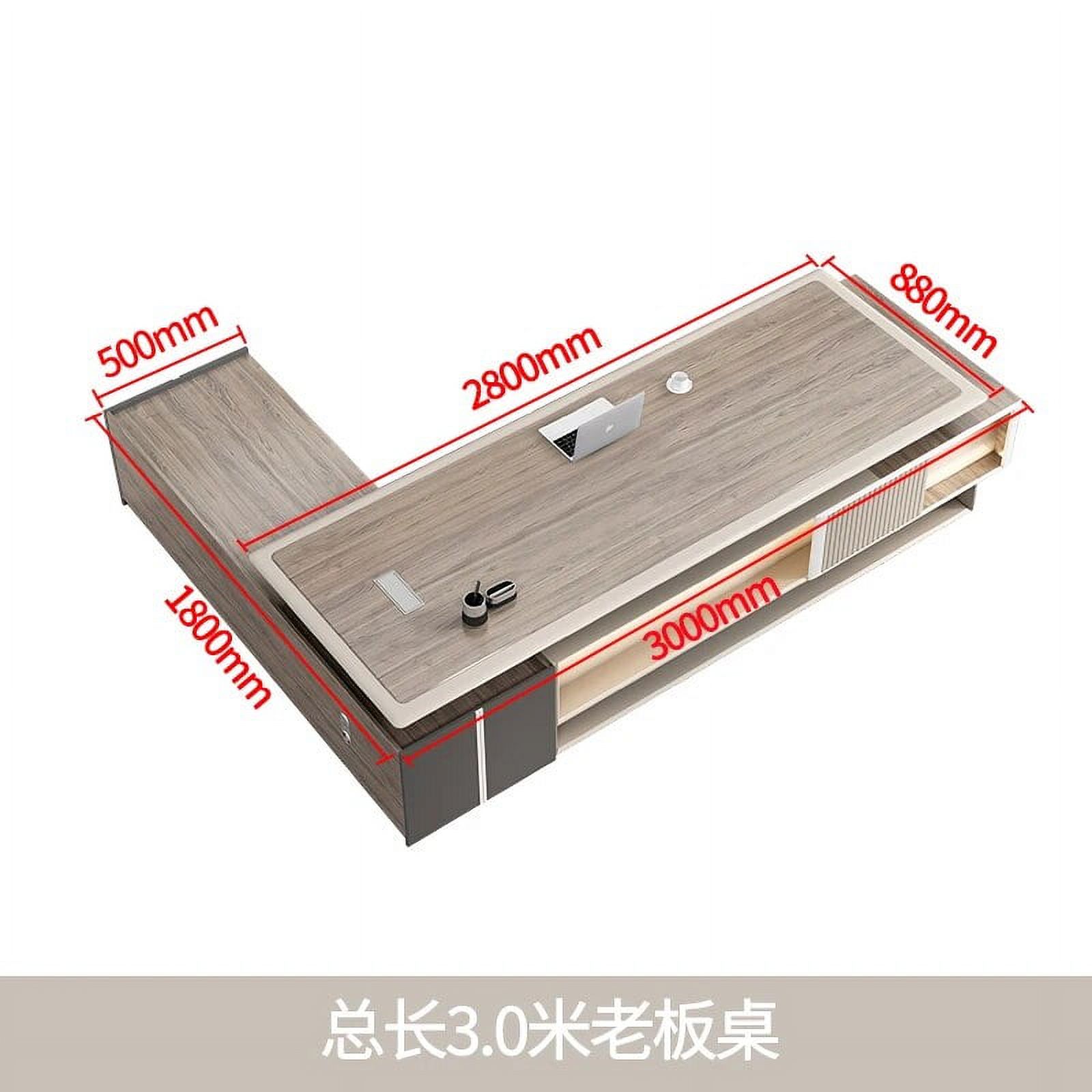 Reception L Shaped Desk Computer Organizer Executive Conference Office ...