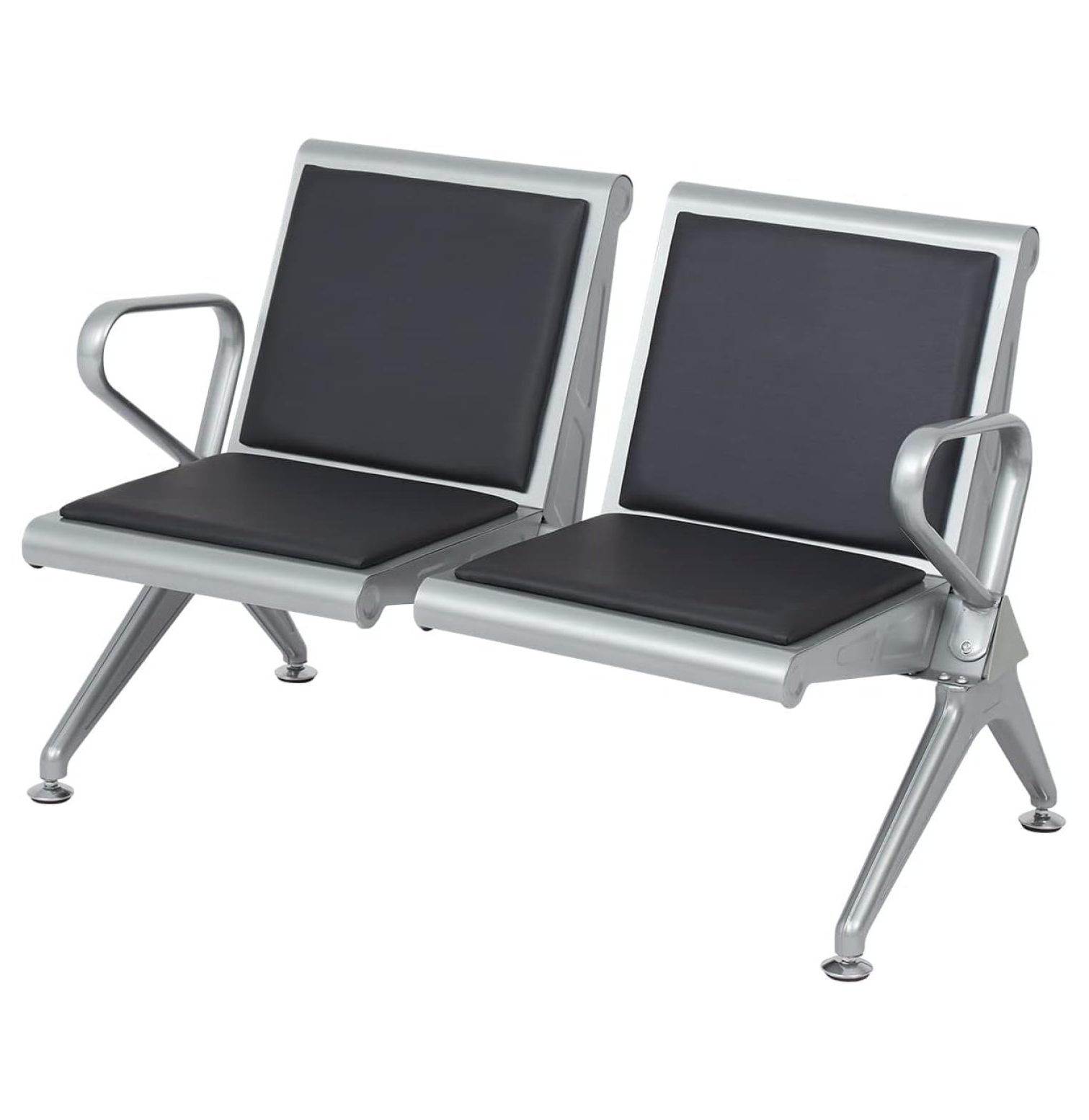 Reception Waiting Room Chair with Black Leather Reception Chair Office ...