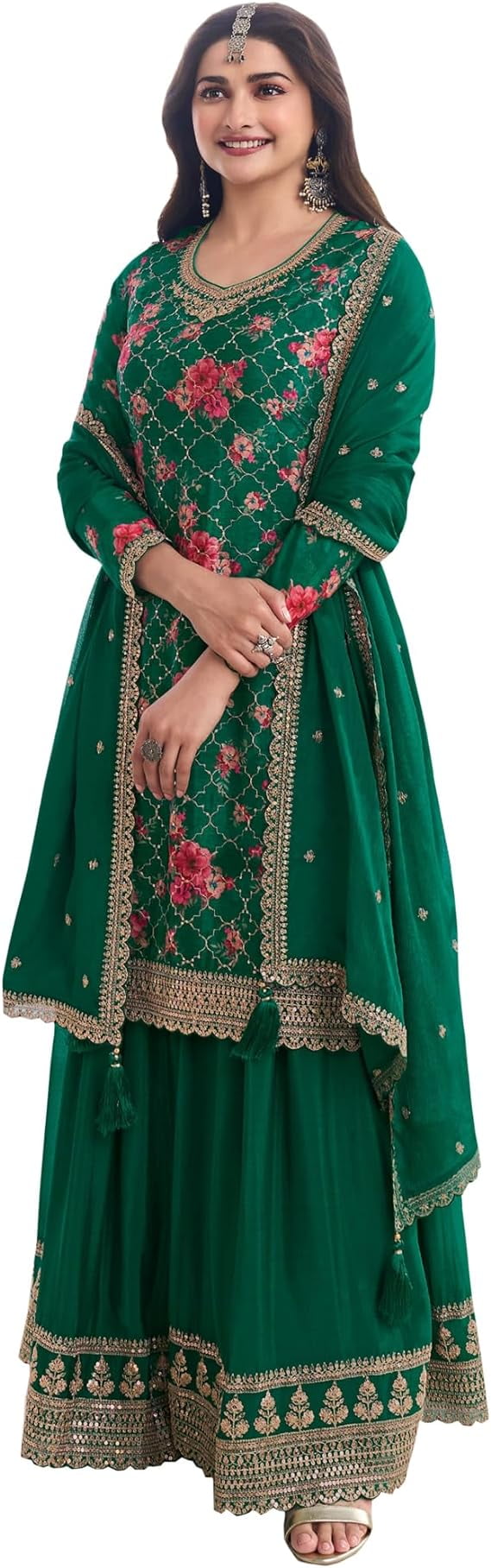Reception Wear Indian Designer Salwar Kameez Dress Pakistani Sharara ...