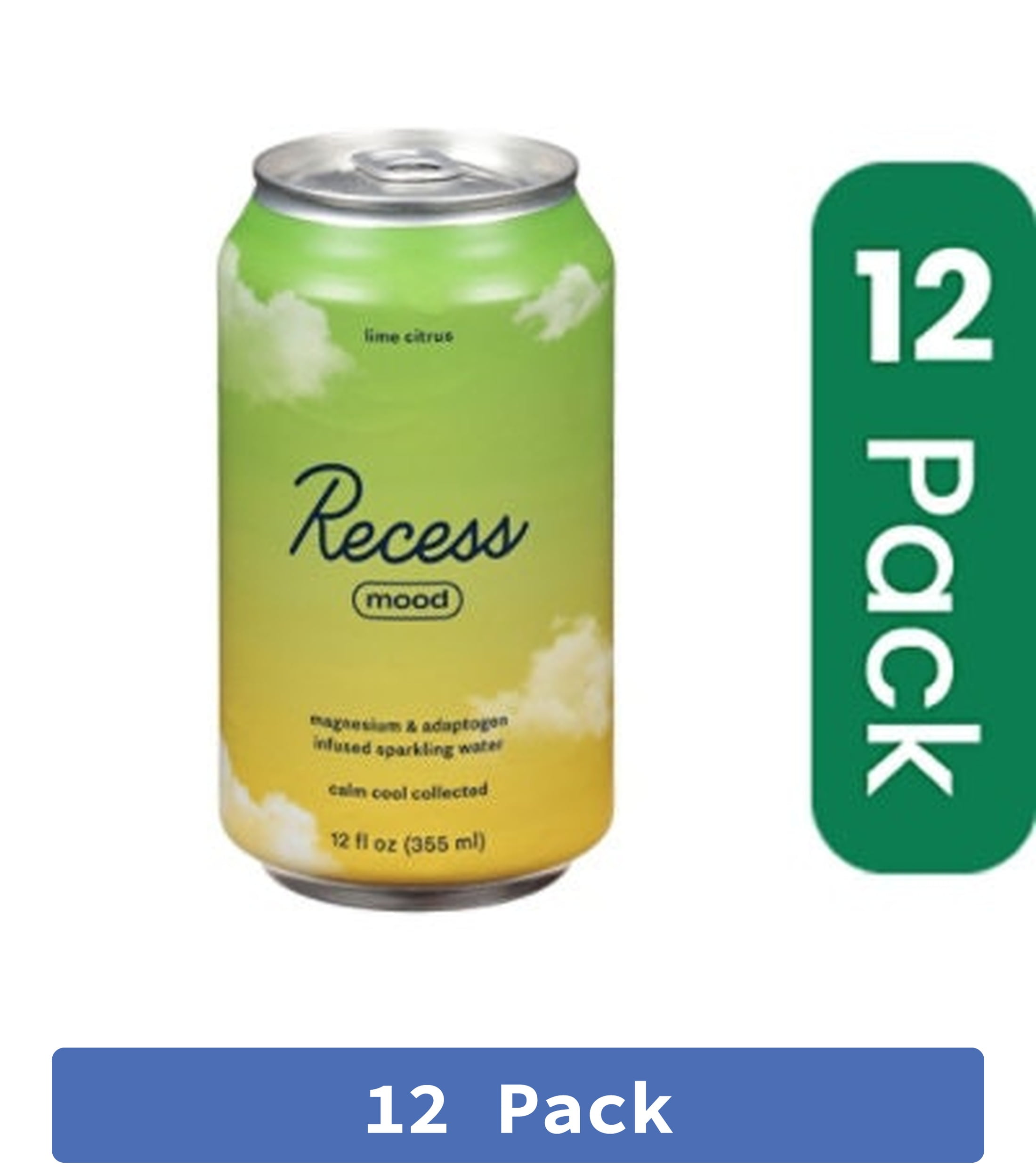 Recess Sparkling Water Lime Citrus 12 fl oz (Pack Of 12) - Walmart.com