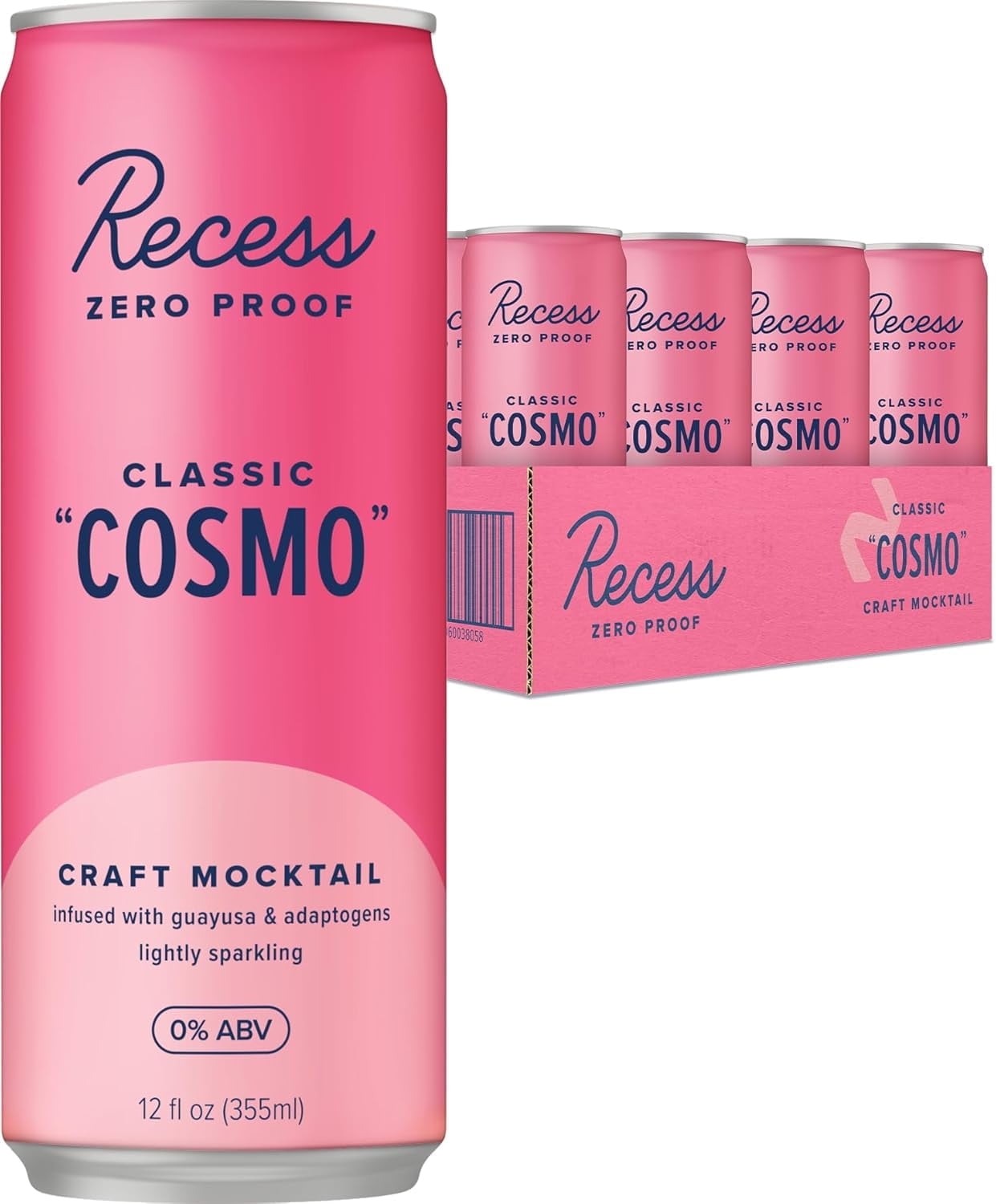 Recess Zero Proof Craft Mocktail, Classic Cosmo, 12 fl oz Aluminum Cans ...