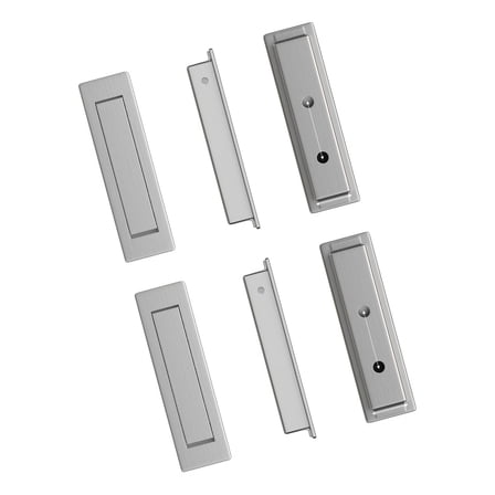 ZOENHOU 2 Pack 4.4 x 2.7 Inches Black Recessed Pull Handles, Zinc Alloy ...
