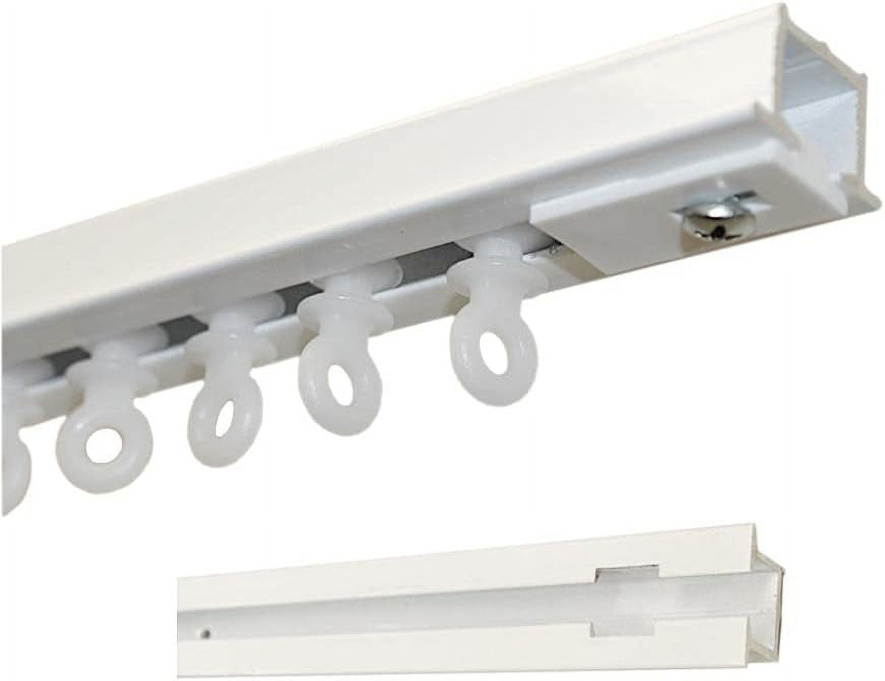 Recessed Ceiling Curtain Track Set (10' In 2 Sections-White) - Walmart.com